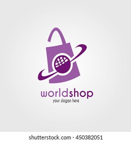 World Shop Logo Design Template Vector: เวกเตอร์สต็อก (ปลอดค่าลิขสิทธิ์ ...