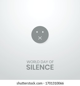 World Silence Day Emoji Vector Illustration Stock Vector (Royalty Free ...