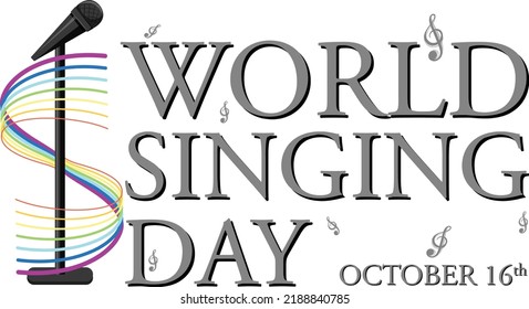 World Singing Day Poster Design Illustration Stock Vector (Royalty Free ...