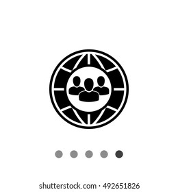 World Team Concept Icon Stock Vector (Royalty Free) 594355298 ...