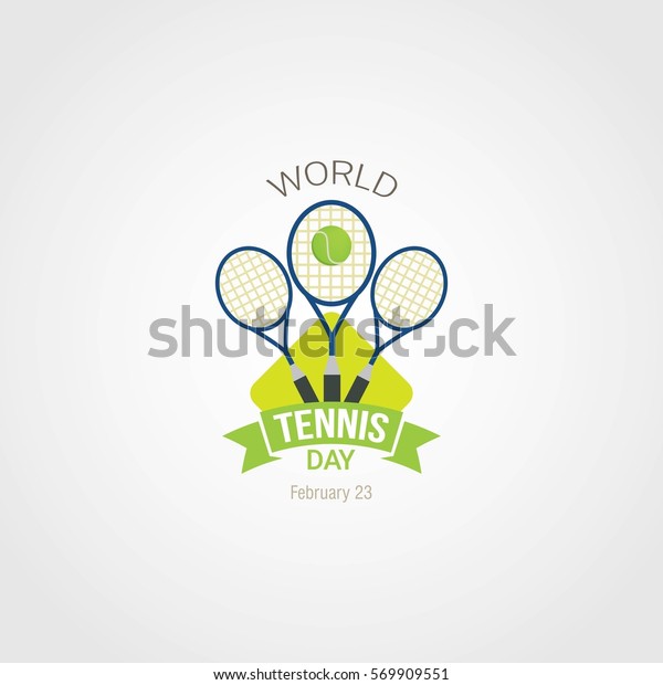 World Tennis Day Vector Illustration Stock Vector (Royalty Free ...