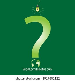 World Thinking Day Concept Illustration Vector Stock Vector (Royalty ...
