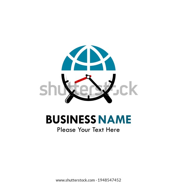World Time Logo Template Illustration Stock Vector (Royalty Free ...
