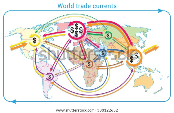 World Trade Currents Movement Global Finances Stock Vector (Royalty ...