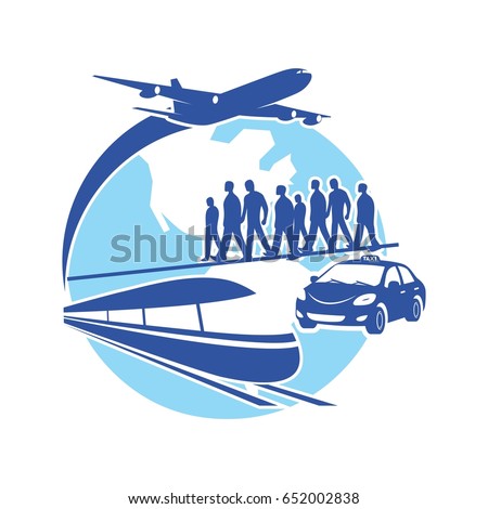 World Transportation Logo Stock Vector (Royalty Free) 652002838 ...