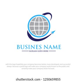 Fast Globe Quick World Logo Design Stock Vector (Royalty Free ...