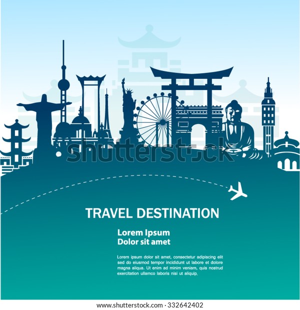 World Travel Vector Green Concept Stock Vector (Royalty Free) 332642402 ...
