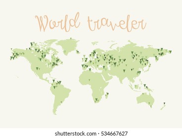 World Traveler Map Stock Vector (Royalty Free) 534667627 | Shutterstock