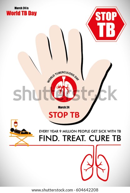World Tuberculosis Day Poster Banner Background Stock Vector (Royalty ...