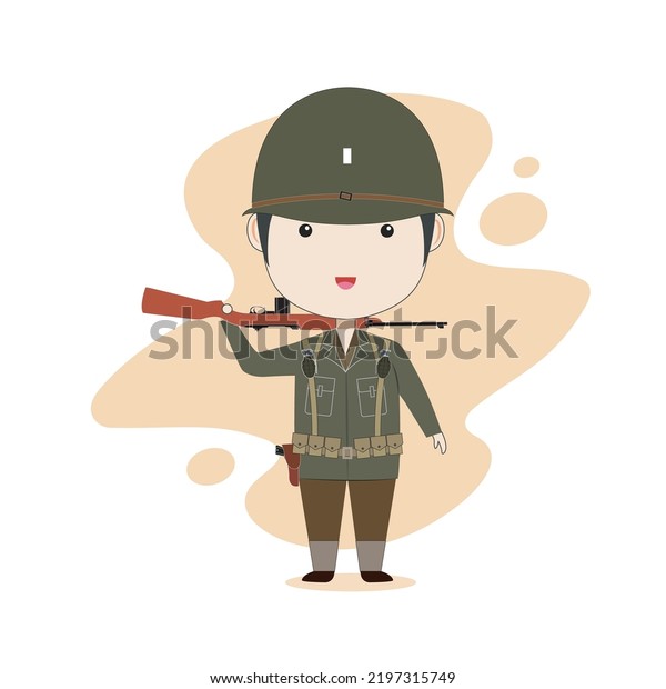 World War 2 Us Army Cartoon Stock Vector (Royalty Free) 2197315749 ...