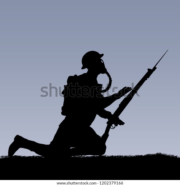 World War British Empire Us Soldier Stock Vector (Royalty Free ...