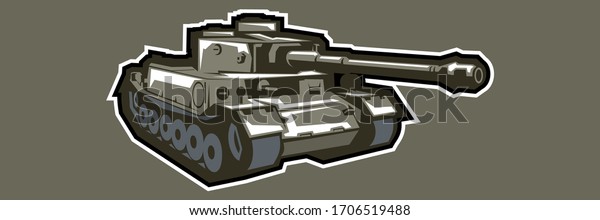World War Ii German Heavy Tank Stock Vector (Royalty Free) 1706519488 ...