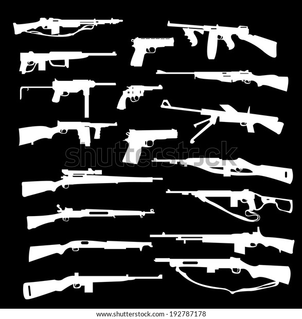 World War Ii Weapons Icon Set Stock Vector (Royalty Free) 192787178