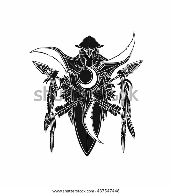 World Warcraft Night Elf Crest Stock Vector (Royalty Free) 437547448