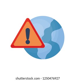 World Warning Sign On White Background Stock Vector (Royalty Free ...