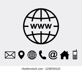 World Web Icon Internet Symbol Vector Stock Vector (Royalty Free ...