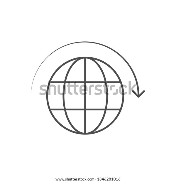 World Wide Web Icon Globe Vector Stock Vector (Royalty Free) 1846281016 ...