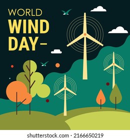 World Wind Day Global Wind Wind Stock Vector (Royalty Free) 2166650219 ...