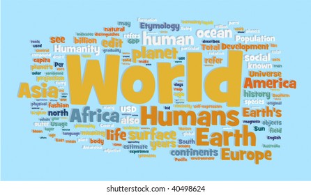 World Word Cloud Illustration Graphic Tag: เวกเตอร์สต็อก (ปลอดค่า ...