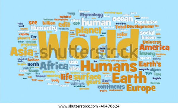 World Word Cloud Illustration Graphic Tag: เวกเตอร์สต็อก (ปลอดค่า ...