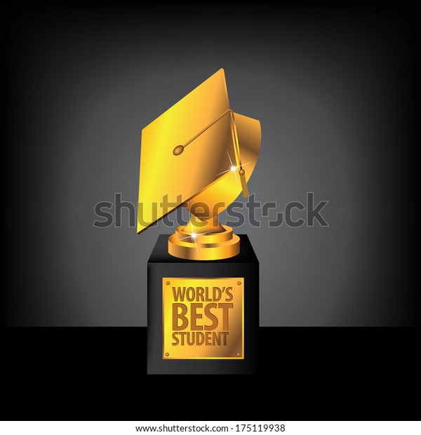 Worlds Best Student Trophy Eps 10: vector de stock (libre de regalías ...