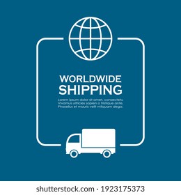 Worldwide Global Shipping Vector Poster Design Stock Vector (Royalty ...