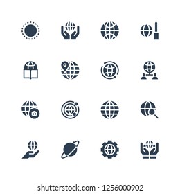 Around Icon Set Collection 21 Filled Stock Vector (Royalty Free) 1307556442