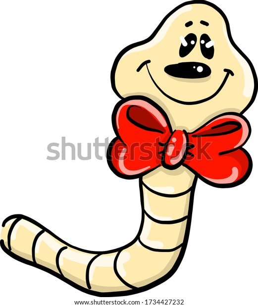 Worm Bow Illustration Vector On White Stock Vector (Royalty Free ...