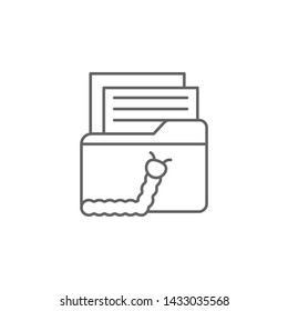 Worm Files Icon Element Cyber Crime Stock Vector (Royalty Free ...