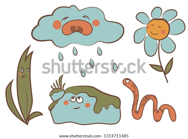 Worm Flower Vector Graphics: vector de stock (libre de regalías ...