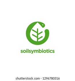 Worm Leaf Symbiotic Logo Icon Vector Stock Vector (Royalty Free) 1296780316