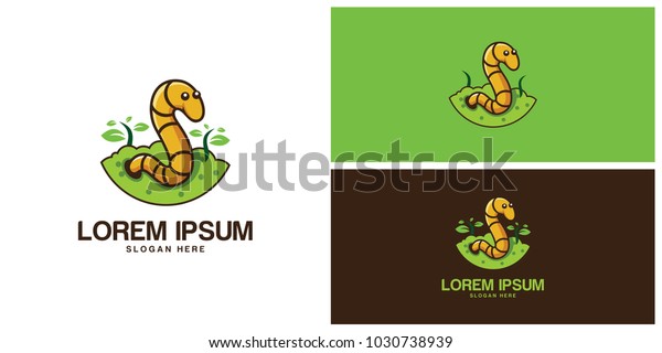 Worm Logo Design Template Stock Vector (Royalty Free) 1030738939 ...