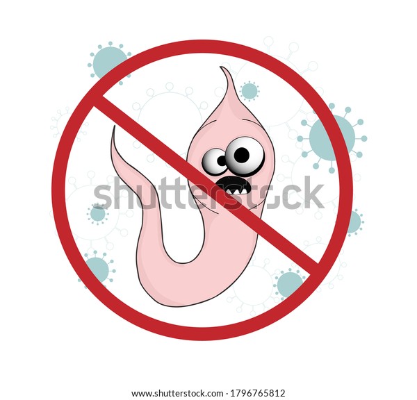 Worm Roundworm Intestinal Parasiteswarning Sign Parasitism Stock Vector ...
