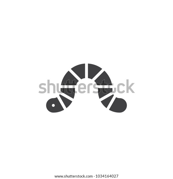 Wurm-Vektorsymbol. volles Flachzeichen für mobiles Konzept: Stock ...