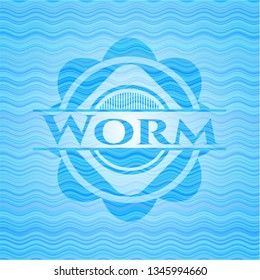 Worm Water Concept Emblem Background: vector de stock (libre de ...