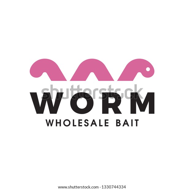 Worm Wholesale Bait Logo Design Inspiration Stock Vector (Royalty Free ...