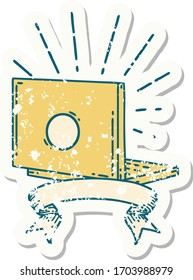 Worn Old Sticker Tattoo Style Shield Stock Vector (Royalty Free) 1862163733