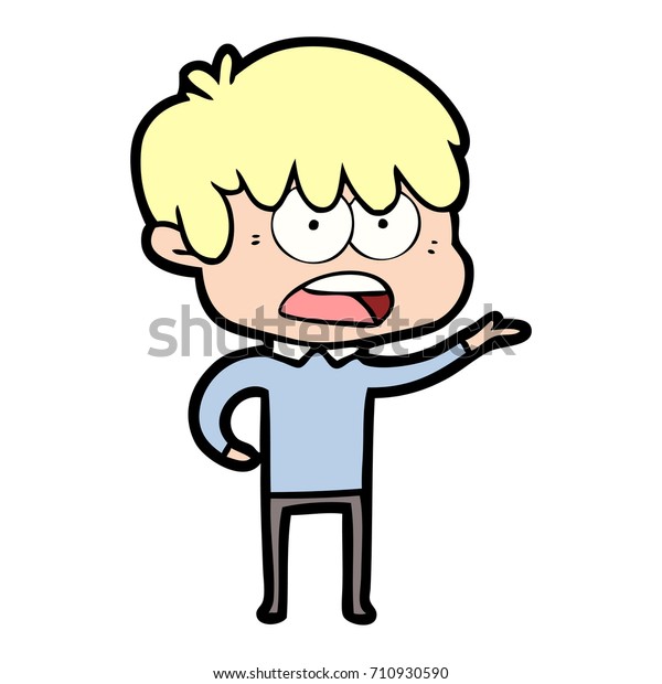 Worried Cartoon Boy Stock Vector (Royalty Free) 710930590 | Shutterstock