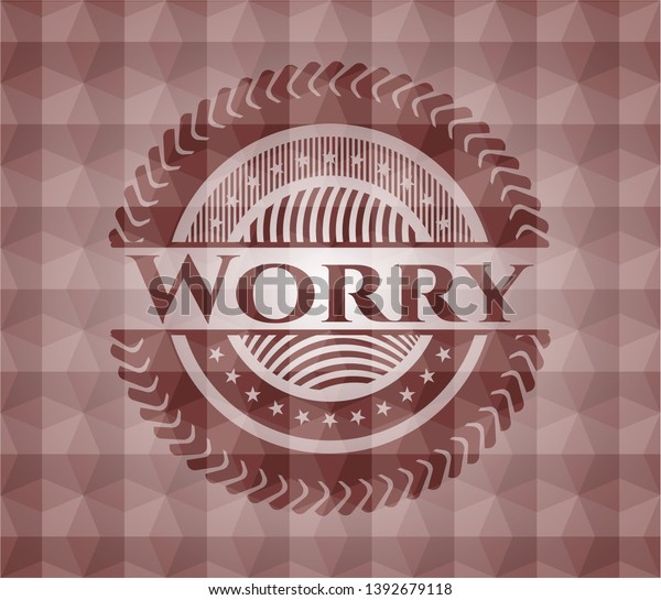 Worry Red Seamless Emblem Geometric Pattern Stock Vector (Royalty Free ...