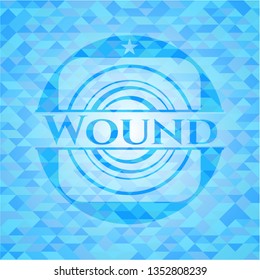 Wound Light Blue Emblem Mosaic Background Stock Vector (Royalty Free ...