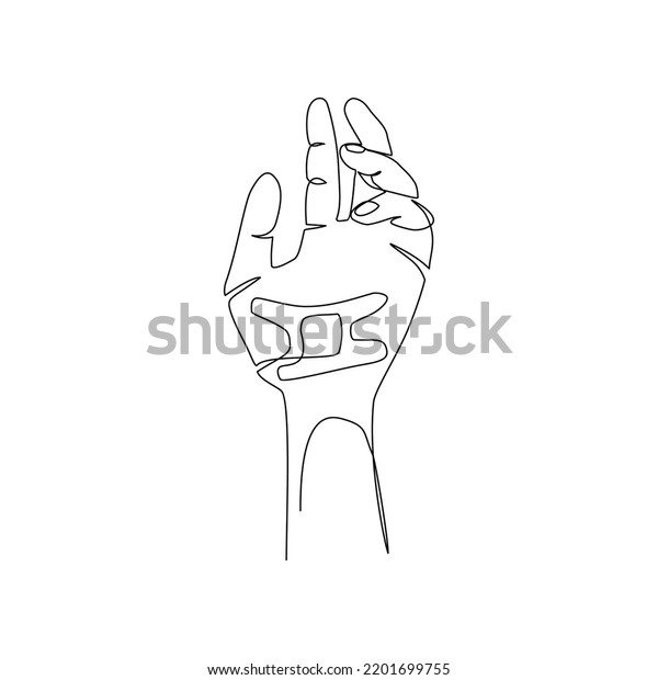 Wounded Arm Vector Illustration Drawn Line Stock Vector (Royalty Free ...