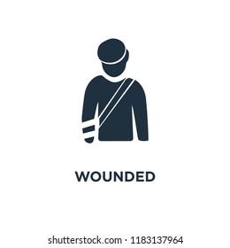 Wounded Icon Black Filled Vector Illustration Stock Vector (Royalty ...
