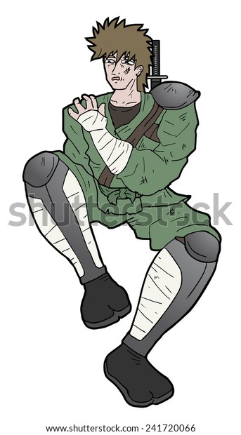 Wounded Samurai Stock Vector (Royalty Free) 241720066 | Shutterstock