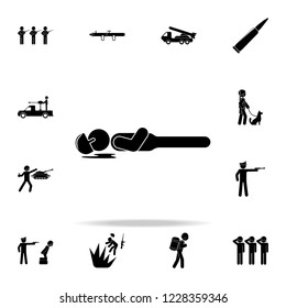 Wounded Soldier Icon Army War Icons Stock Vector (Royalty Free ...