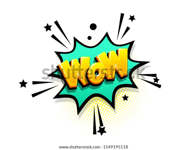 Wow Awe Isometric Comics Text Shock Stock Vector (Royalty Free ...