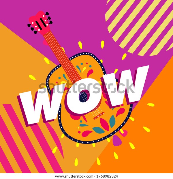 Wow Beautiful Greeting Card Background Banner Stock Vector (Royalty ...