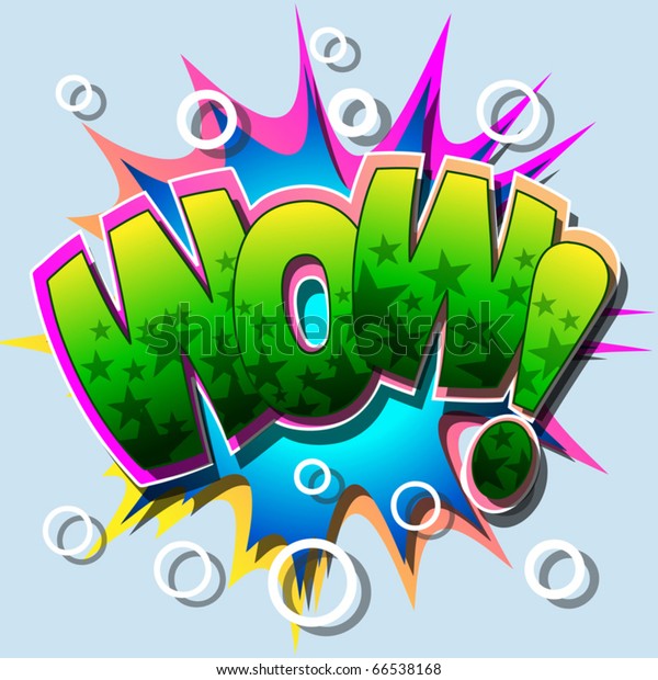 Wow Comic Book Illustration Stock Vector (Royalty Free) 66538168