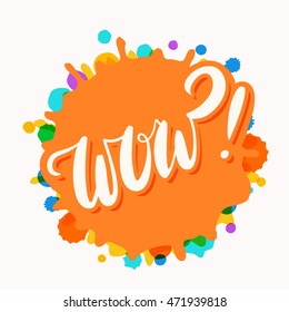 Wow Hand Lettering Stock Vector (Royalty Free) 471939818 | Shutterstock