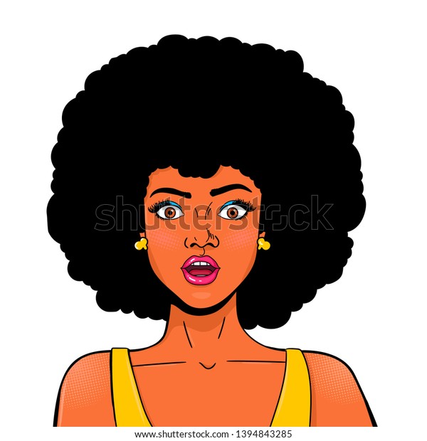 Wow Pop Art Face Sexy Surprised 库存矢量图(免版税)1394843285 Shutterstock