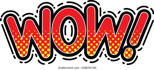 Wow Speech Bubble Lettering Vector Isolated Stock Vector (Royalty Free ...